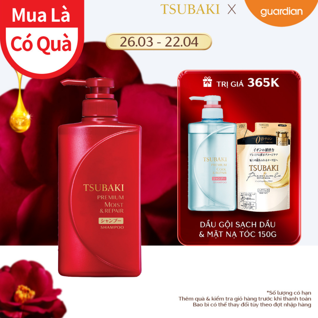 Dầu Gội Premium Dưỡng Tóc Bóng Mượt Tsubaki 490ml | Shopee Việt Nam