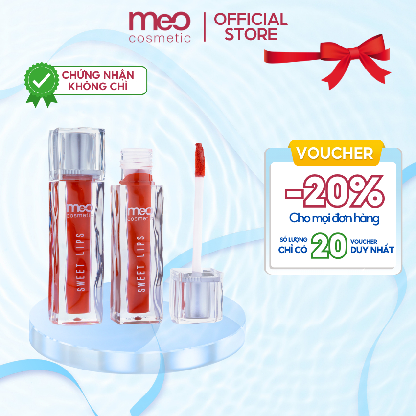 Son kem lì thuần chay, không chì MeO Sweet Lips MeO Cosmetc dạng nước ...
