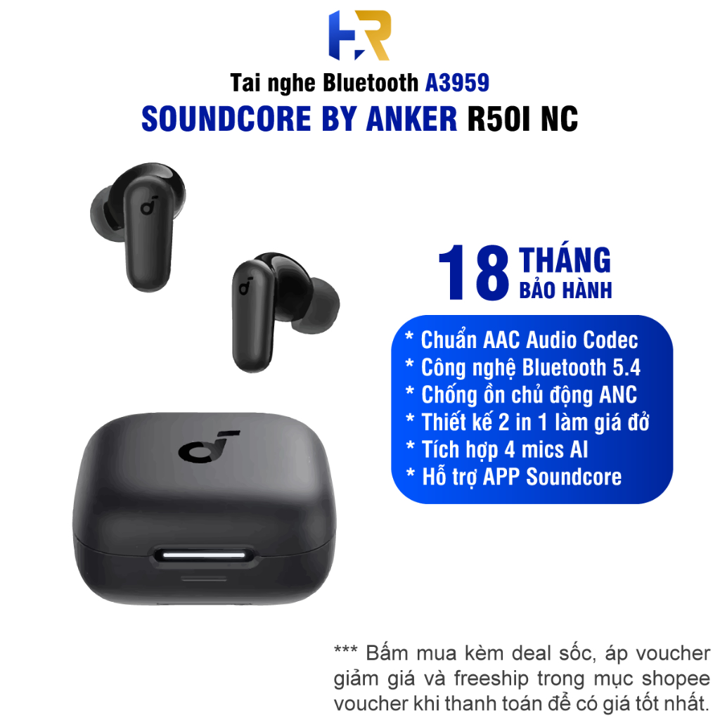 Tai Nghe Bluetooth Anker Soundcore R50i NC | ANC 42dB | Bluetooth 5.4 ...
