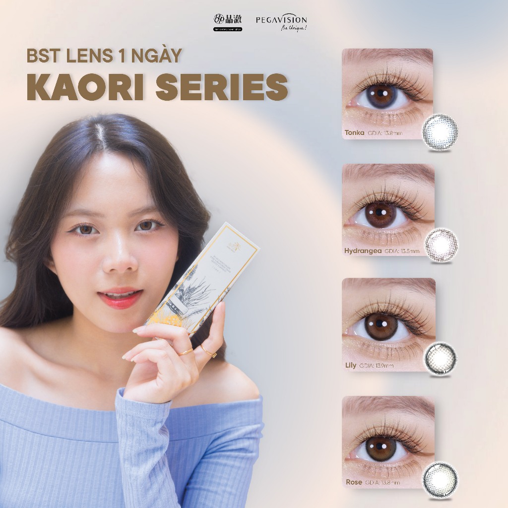 [1 CHIẾC] Lens Màu 1 Ngày PEGAVISION – Đẹp Nhẹ Nhàng, Không Khô – Chứa Vitamin Dưỡng Mắt Mỗi Lần ...