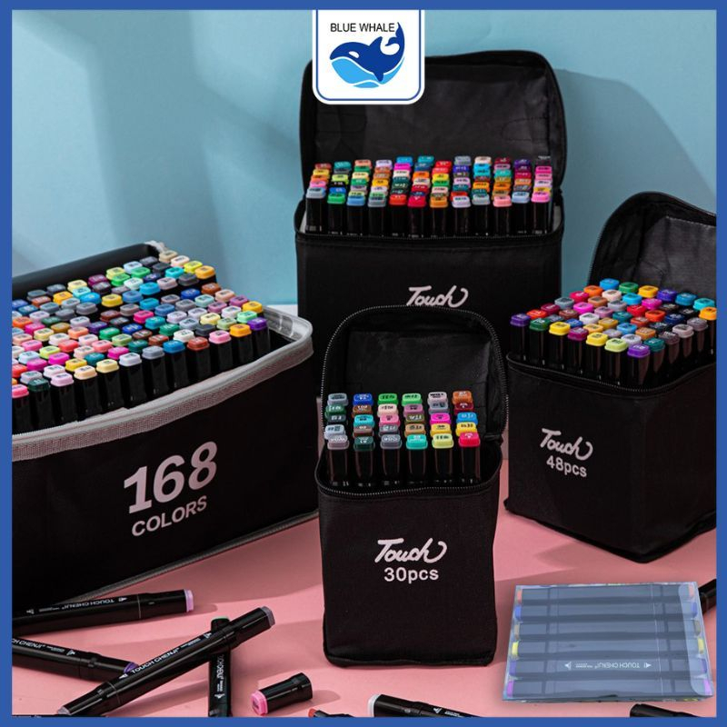 Bút Màu Marker Touch 48-168 Bút Chuyên Nghiệp Kèm Túi Vải Họa Cụ Tô Màu ...