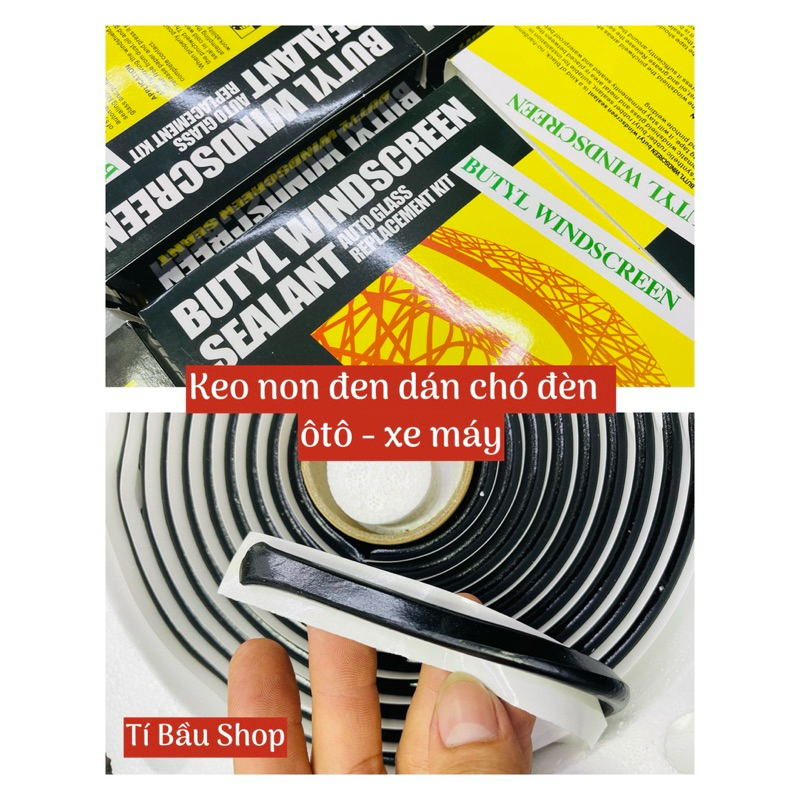 Cuộn keo non dán choá đèn xe máy - ô tô màu đen( 1 cuộn như hình ...