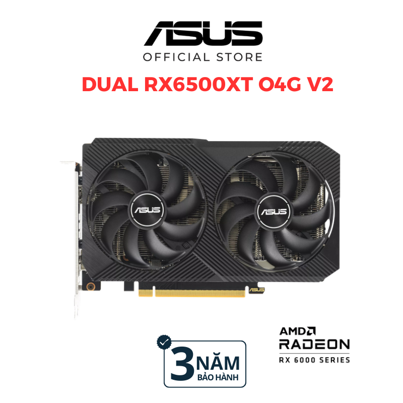 Card màn hình ASUS Dual Radeon RX 6500 XT V2 OC Edition 4GB GDDR6 ...