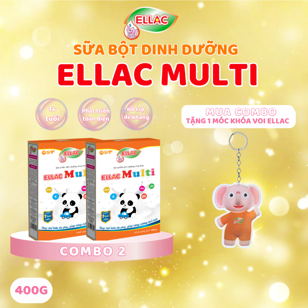Sữa Bột ELLAC MULTI Combo 2 Hộp 1 KG Tăng Cường Hệ Tiêu Hóa Bổ Sung ...