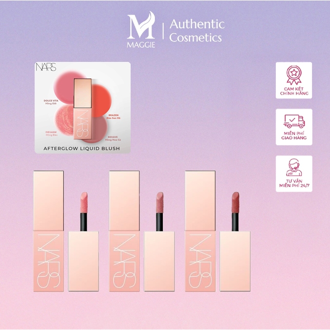 Phấn Má Hồng Dạng Kem Nars Afterglow Liquid Blush Màu Orgasm 3.2ml | Shopee Việt Nam