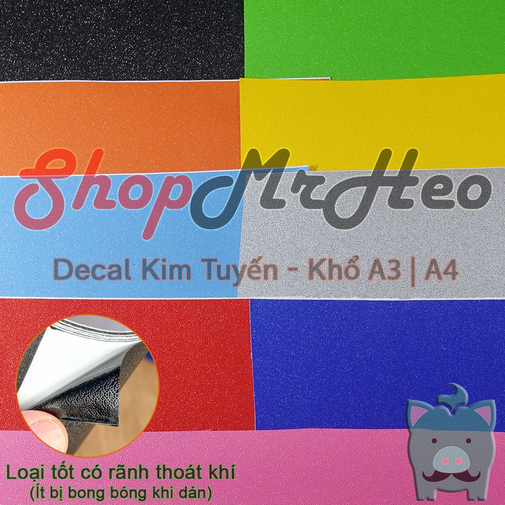 [Tấm A3-A4] Decal Vinyl Kim Tuyến Óng Ánh - Decal Dán Điện Thoại ...