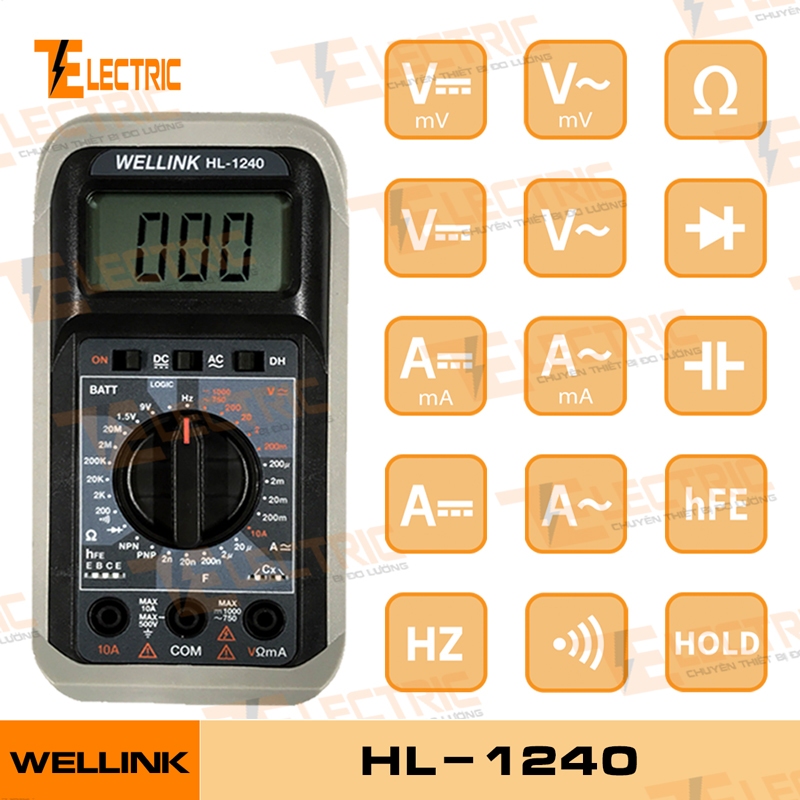 Wellink HL - 1240 Đồng Hồ Đo Điện Đo Tụ Đo Tần Số HL 1240 | Shopee Việt Nam