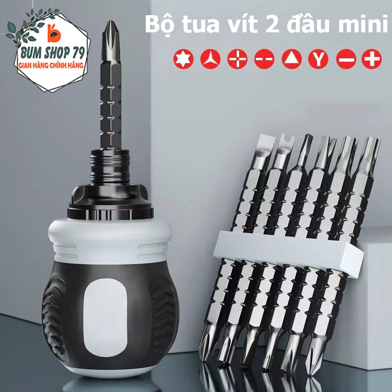 Bộ Tua Vít Mini 13in1 Trợ Lực Đảo Chiều Nhiều Đầu Thay Thế, Tua Vít 2 ...