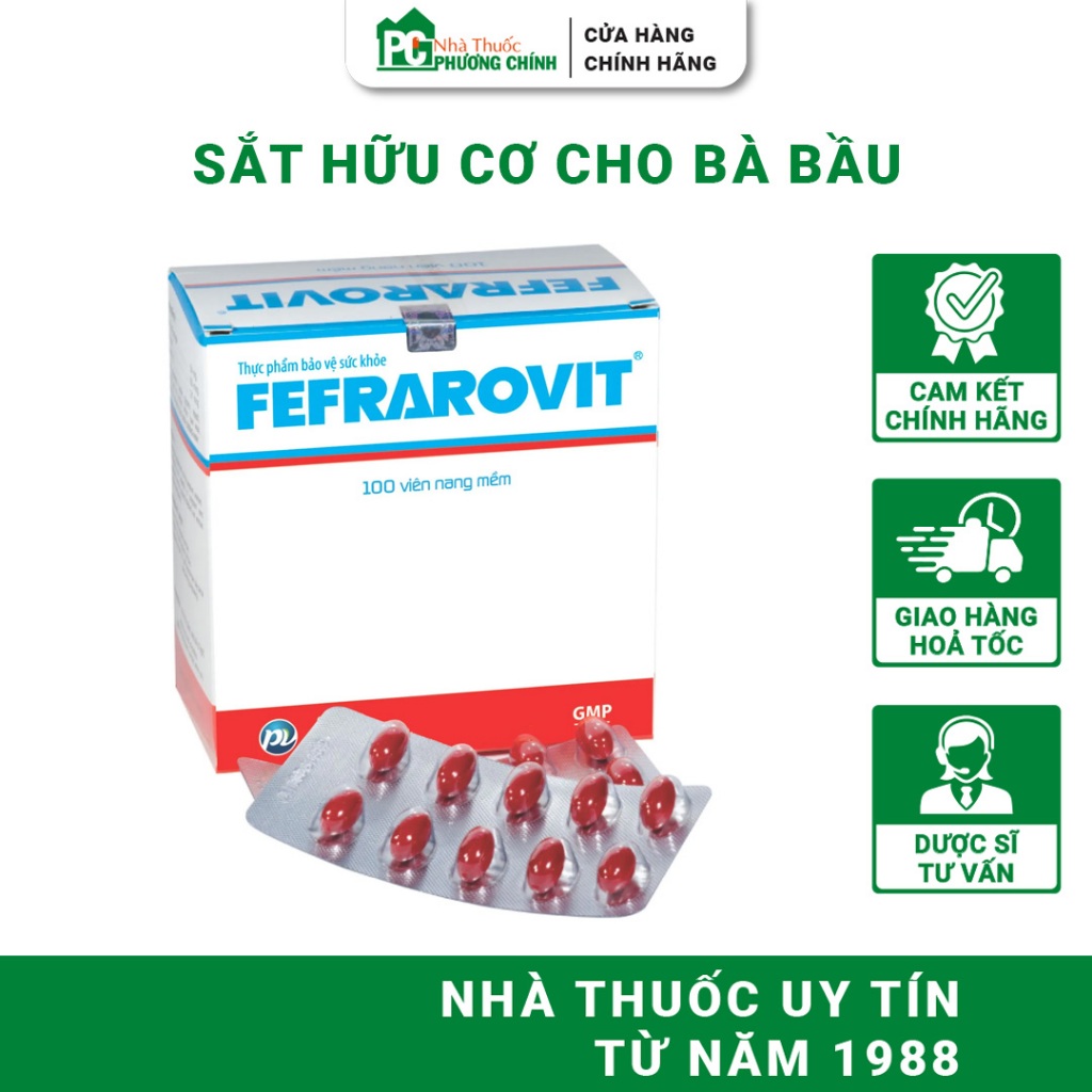 Sắt Hữu Cơ Cho Bà Bầu PV Pharma Fefrarovit Giúp Giảm Nguy Cơ Thiếu Máu ...