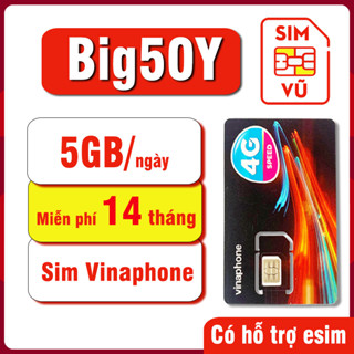 Sim 4G Vinaphone- Mobifone Big50y -Thaga60 -TD49 -Happy -D500 -U1500, không giới hạn dung lượng ...