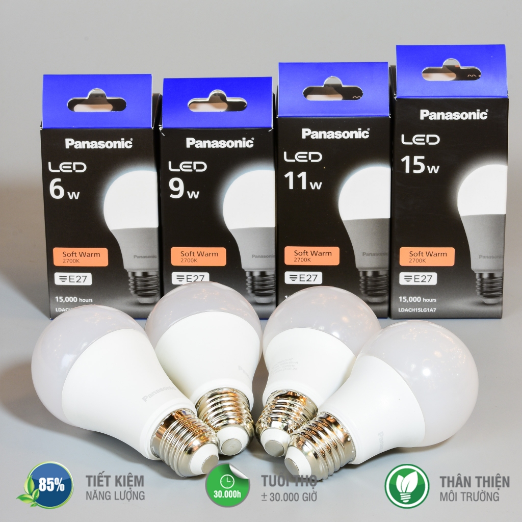 Bóng đèn led bulb Panasonic 6W- 9W 11W 15W chính hãng bảo hành 24th | Shopee Việt Nam