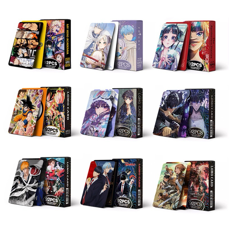 [LOMO92 ver2] NEW Hộp 60 thẻ ảnh 2 mặt lomo card + 32 sticker anime ...