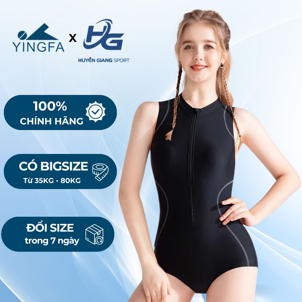 Đồ Bơi Nữ 1 Mảnh Khóa Kéo YINGFA Y2295 Chính Hãng Huyền Giang Sport Thoải Mái, Tôn Dáng, Chống ...