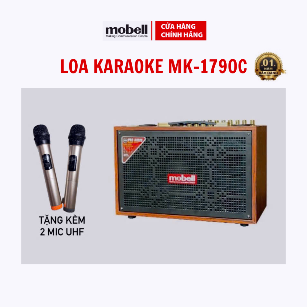 Loa Bluetooth Karaoke Mobell MK-1790C – Loa Kéo Xách Tay, Công Suất 250W, Bass Mạnh, Kèm 2 Mic ...