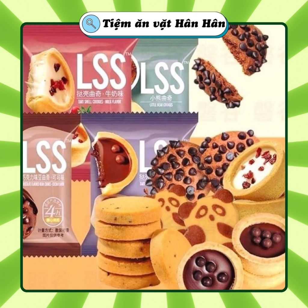 Bánh Quy Bơ Sữa Nhân Kem Socola Chip LSS Mix Vị - Bánh Quy LSS Thơm ...