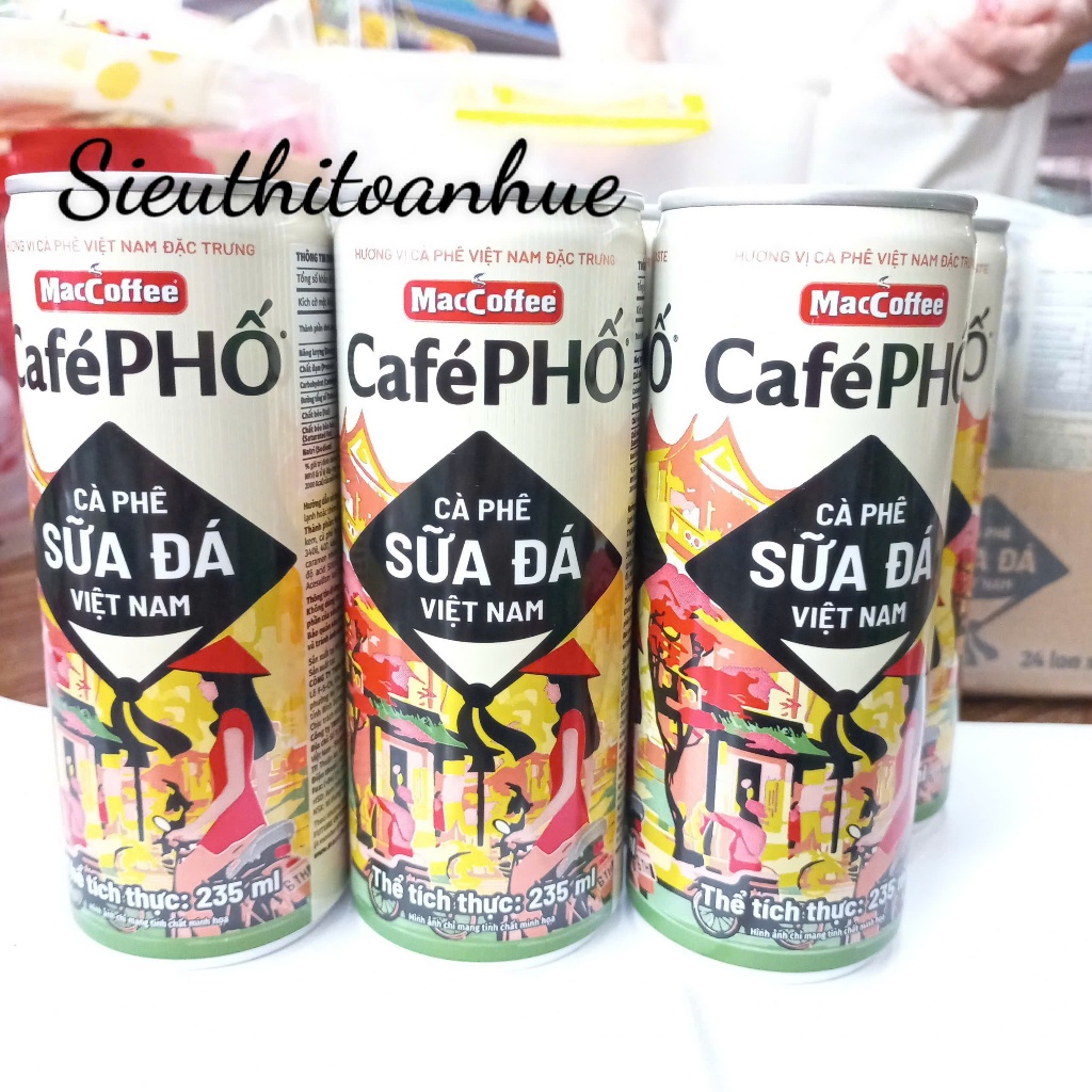 Café Phố Sữa Đá Việt Nam MacCoffee (235ml x 6 lon) | Shopee Việt Nam