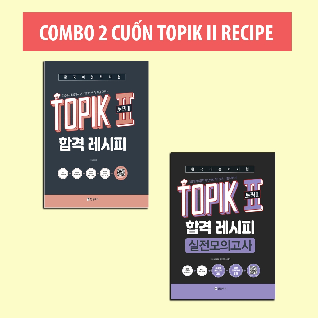 Sách - Combo Giáo Trình Tiếng Hàn Topik Recipe 합격 레시피 | Shopee Việt Nam