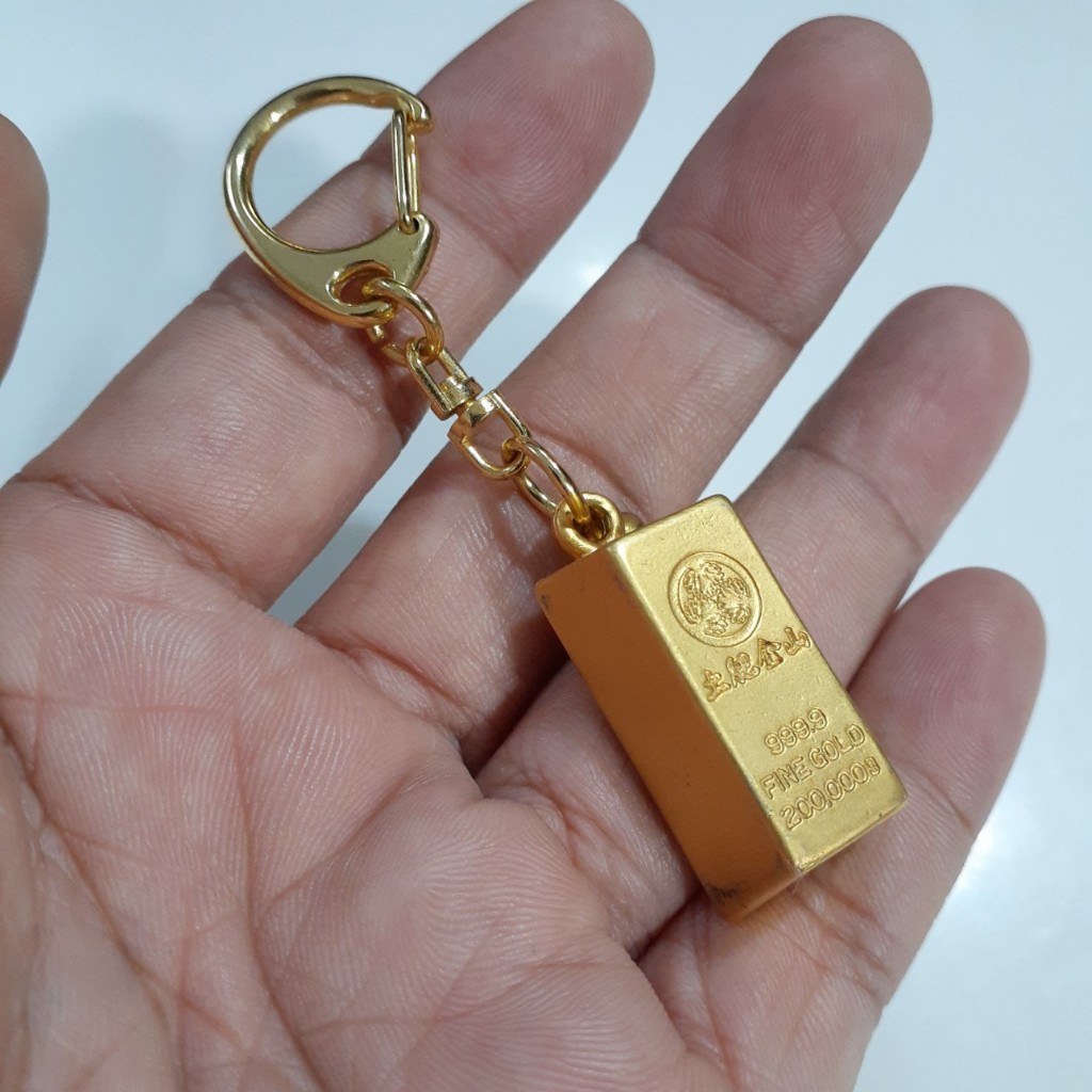 Móc khóa cục vàng độc lạ nhật bản mạ vàng 24KGP Gold plated second hand | Shopee Việt Nam