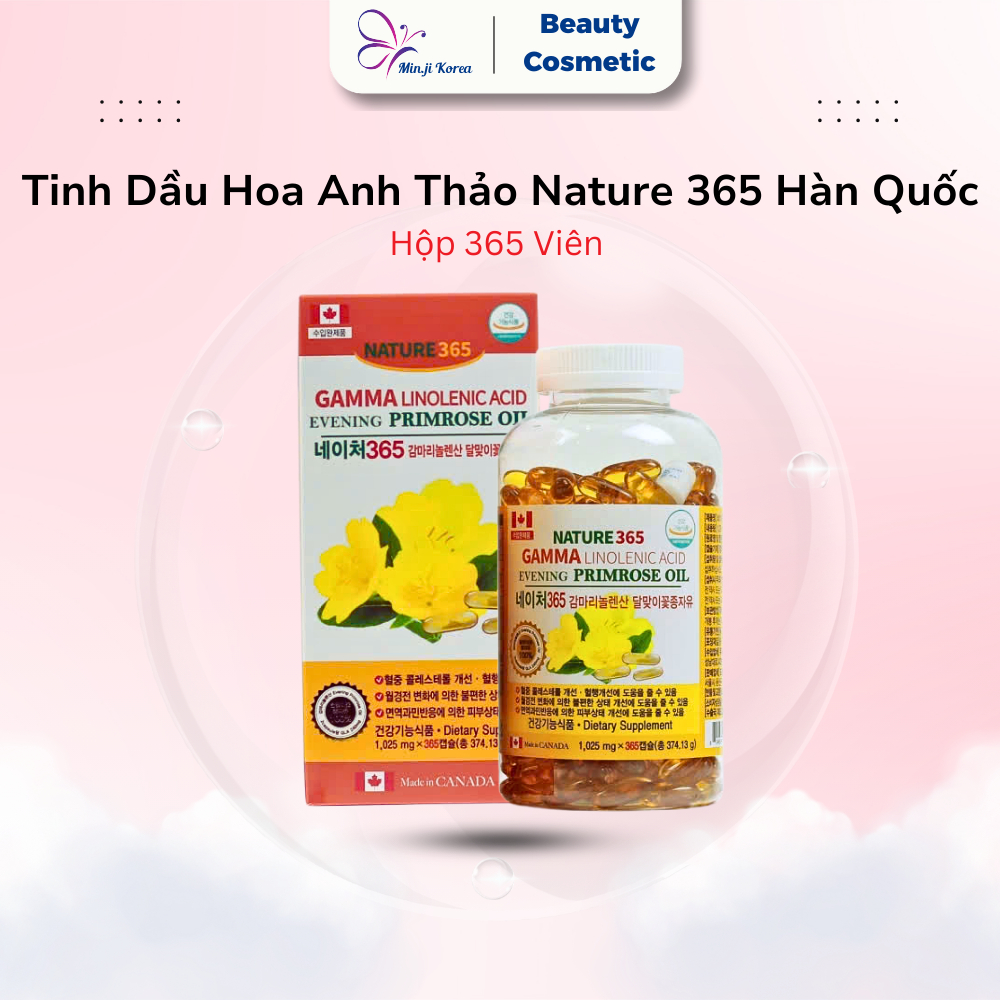 Tinh Dầu Hoa Anh Thảo Nature 365 GC Hàn Quốc, Giúp Cân Bằng Nội Tiết Tố Nữ Và Hỗ Trợ Hấp Thu ...