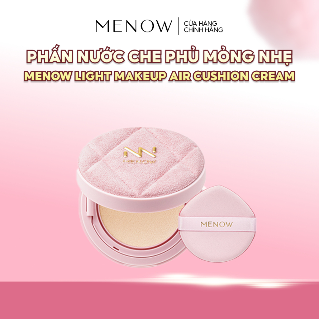 [KOL x Menow] Phấn nước che phủ mỏng nhẹ Menow Cushion Pink Series 12gr | Shopee Việt Nam
