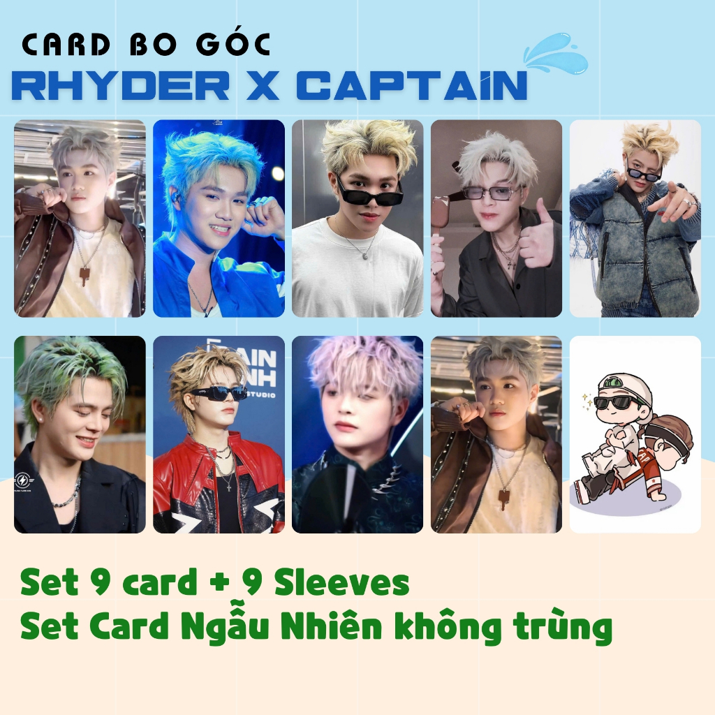 SET 9 Card Bo Góc RhyCap ( Rhyder x Captain) [Mua 5 Tặng 1] | Shopee ...