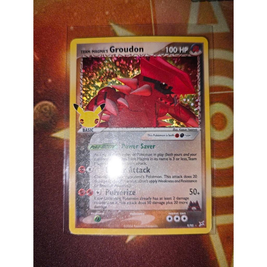 Thẻ bài Pokemon - TCG - Team Magma's Groudon (9/95) [Celebrations: 25th ...