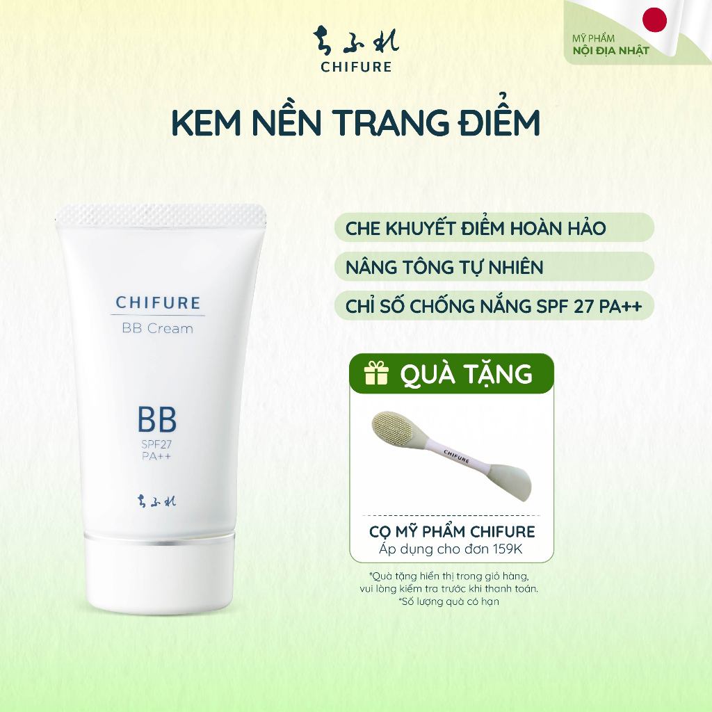 Kem nền trang điểm Chifure BB Cream SPF 27 PA++ giúp làm đều màu da, mịn da, chống nắng 50gr ...