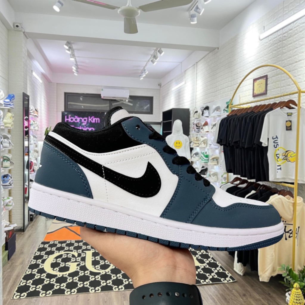 Giày thể thao Jordan xanh Navy cổ thấp, giày sneaker JD1 low xanh tím ...