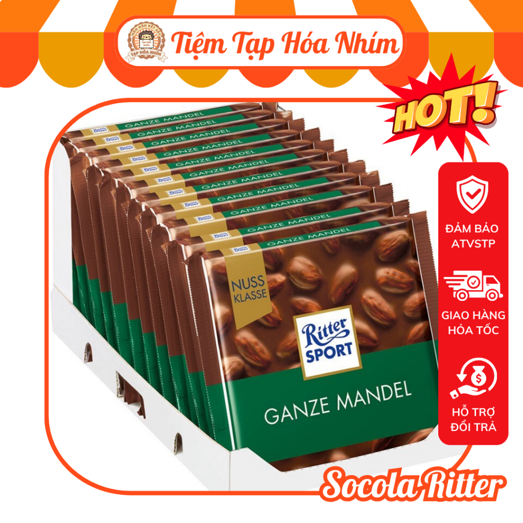 Socola Ritter Sport Colofull thanh 100gr (đủ vị) | Shopee Việt Nam