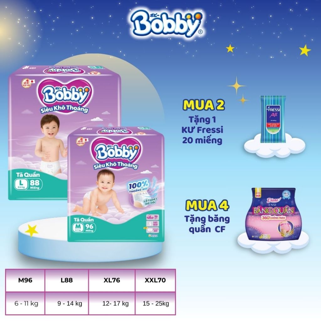 Combo 4 bịch Bỉm Quần BOBBY ULTRA+ có quà tặng | Shopee Việt Nam