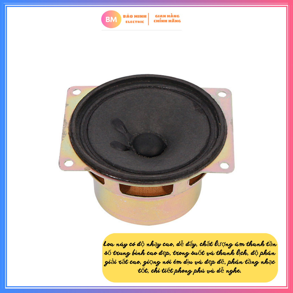 [Giá 2 loa] Loa toàn giải 3 inch 8 Ohm 5w nhập khẩu cao cấp | Loa Mid Treble độ trung thực cao ...