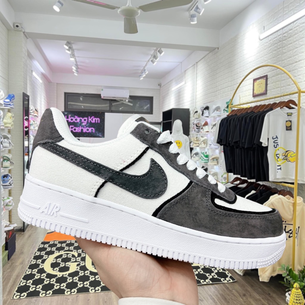 Giày _Nike Air Force 1 Vải Da Lộn Xám Lông Chuột , Giày AF1 Da Lộn Lông ...