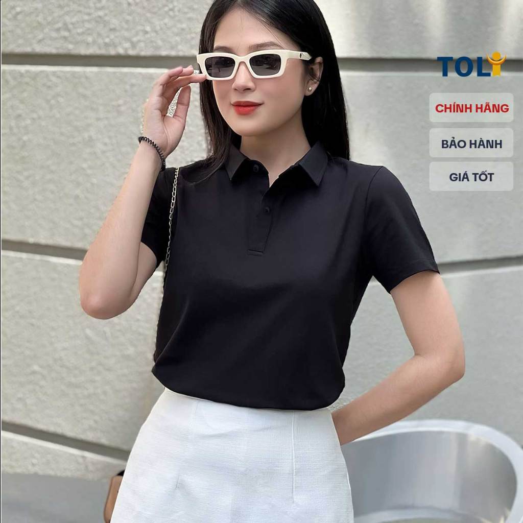Áo polo nữ TOLI 16 màu trơn, cổ bẻ thanh lịch, Form vừa ôm nhẹ, vải ...
