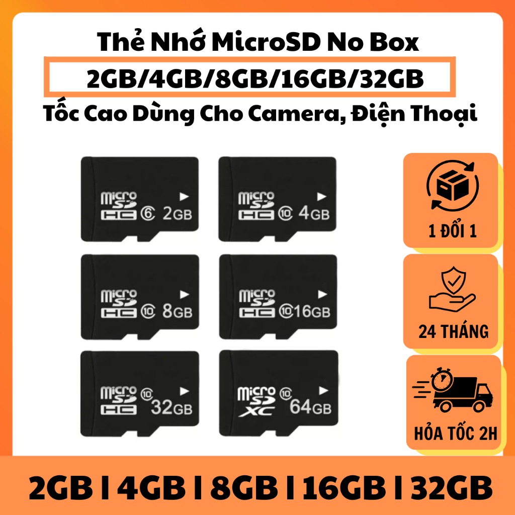 Thẻ Nhớ MicroSD 2GB/4GB/8GB/16GB/32GB – Tốc Độ Cao Dùng Cho Camera, Điện Thoại,... | Shopee Việt Nam