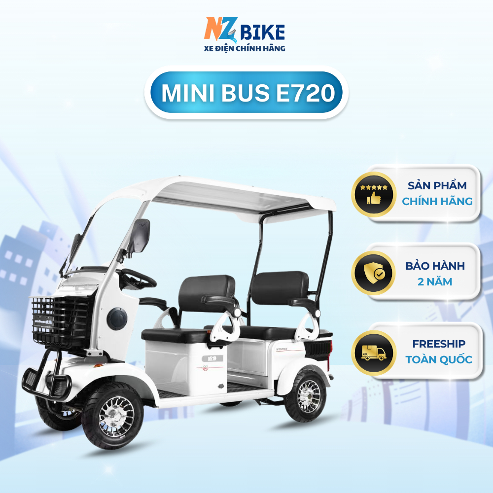Xe điện 4 bánh MINI BUS E720, phiên bản 2025 mới nhất, động cơ 2000W, 2 ...