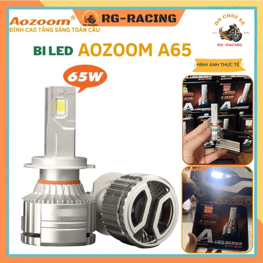 Đèn Pha LED AOZOOM A65 65W Các Mã Chân Cắm H4, H7, H11, 9005, 9006, 9012 Dễ Dàng Lắp Đặt ...