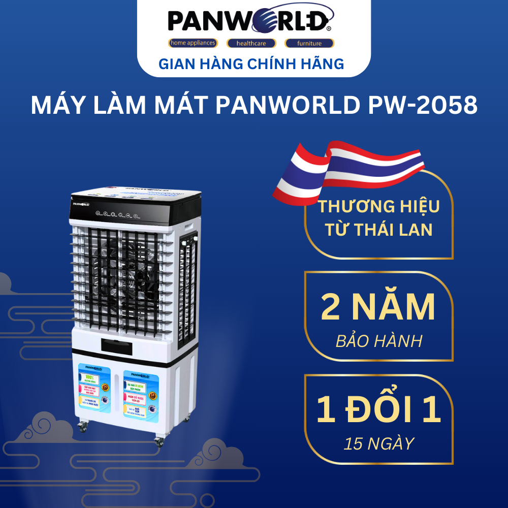 [Tặng Kèm Đá Khô] Quạt Điều Hòa Hơi Nước Panworld PW 2058 | PW 2011, Quạt Làm Mát Không Khí BH 2 ...