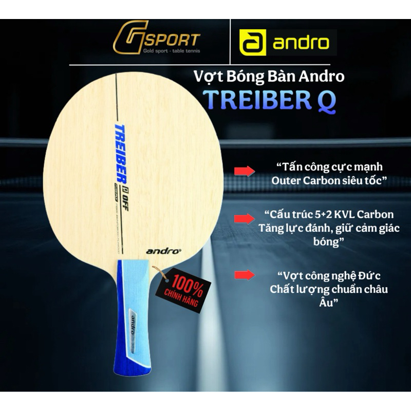 Vợt Bóng Bàn Andro Treiber Q - Hàng Chính Hãng Andro | Shopee Việt Nam