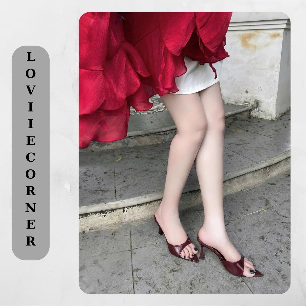 LOVIIECORNER - 2025 - GUỐC CAO GÓT NỮ - GUỐC MŨI NHỌN GÓT 7 PHÂN DA MỀM ...