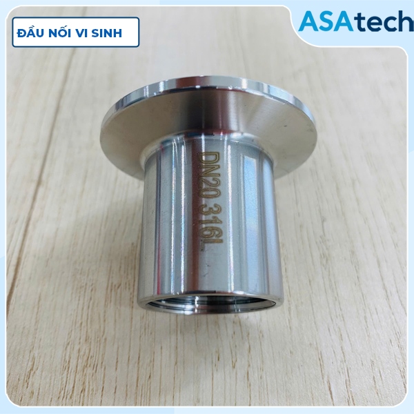 Mặt kẹp clamp ren trong, Ferrule khớp nối nhanh clamp inox 304/316L ...