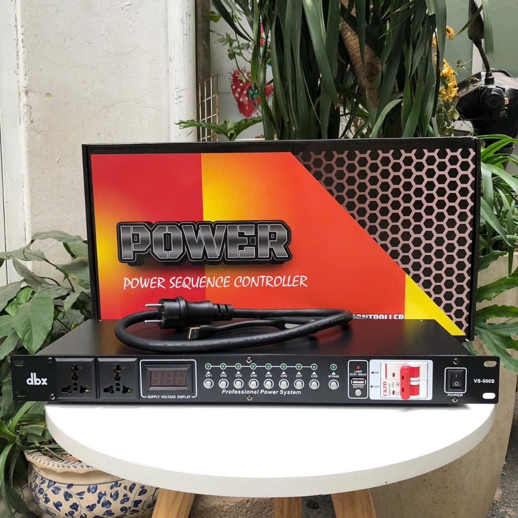 Quản lý nguồn dbx Model VS-500s chính hãng-10 Cổng có ATOMAT chống giật , Củ lọc điến sạch ...