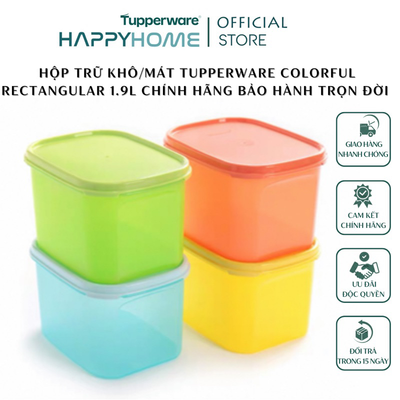 Bộ Hộp Tupperware Colorful Rectangular Set 4 Hộp - Kín Khí Kín Mùi ...