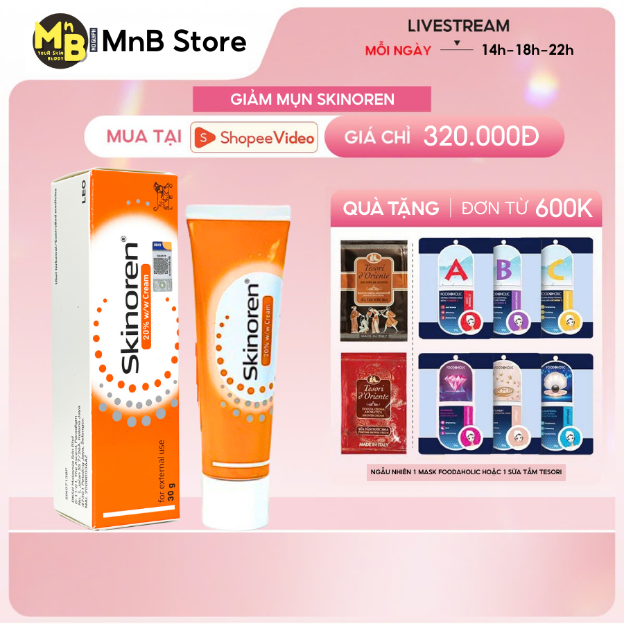 Kem giảm mụn thâm mụn & dưỡng sáng da Skinoren 15 % 20 % Azelaic Acid ...