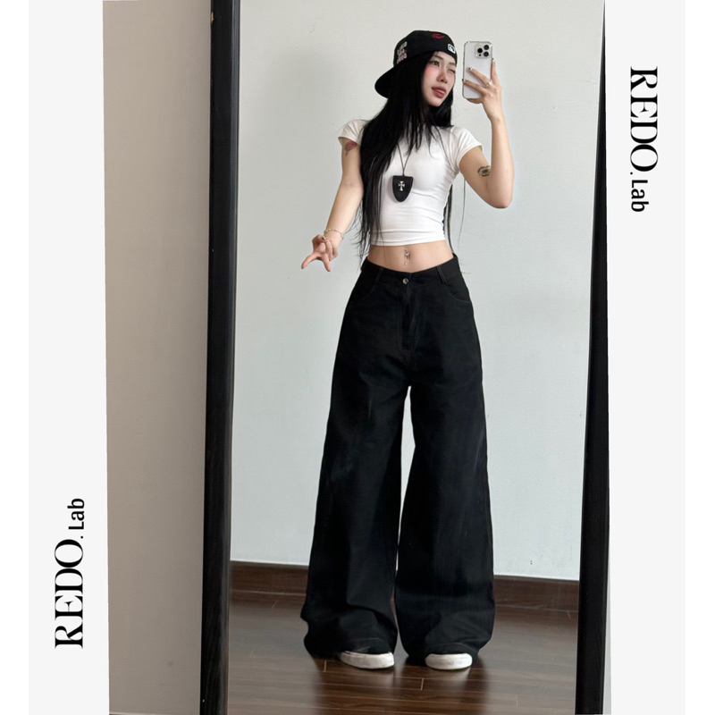 REDO.Lab - QUẦN KAKI FORM RỘNG ỐNG RỘNG WIDE LEG CẠP CAO MỎNG VỪA ...