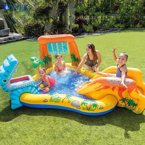 Bể bơi phao có cầu trượt phun mưa INTEX 57444/57165 | Shopee Việt Nam