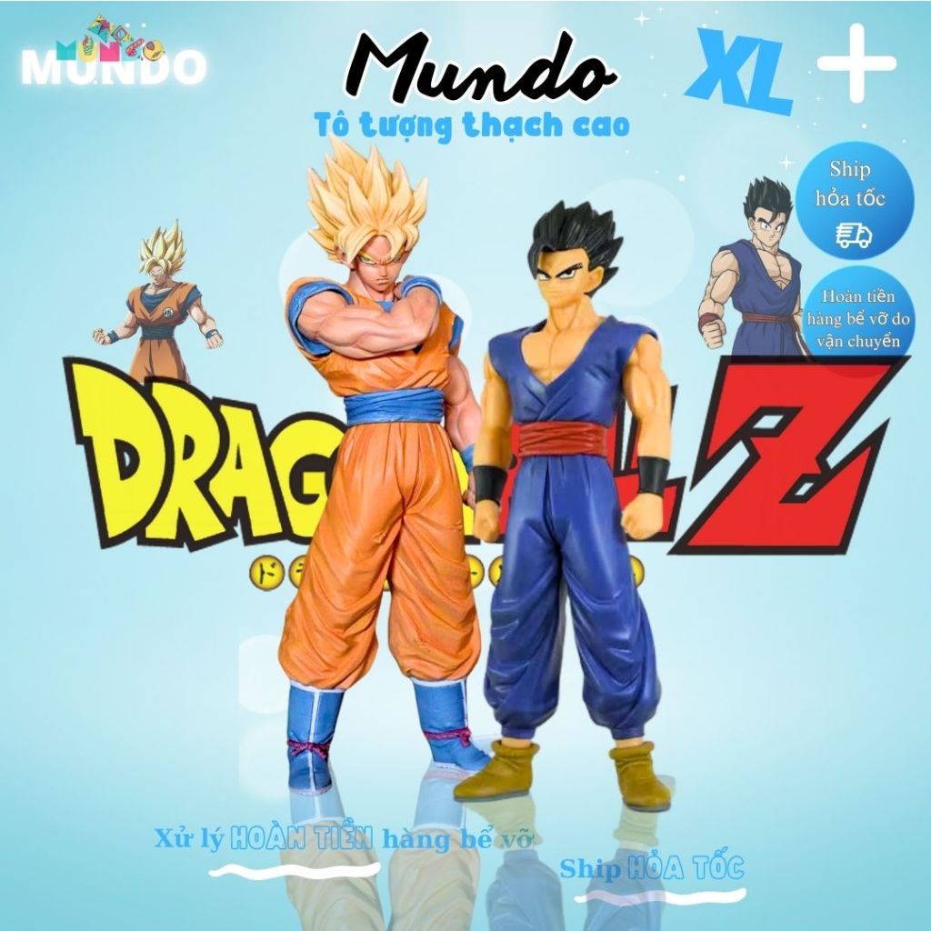 [MUNDO] Tượng Thạch Cao Tô Màu Dragon Ball Z Goku – Gohan Size XL ...