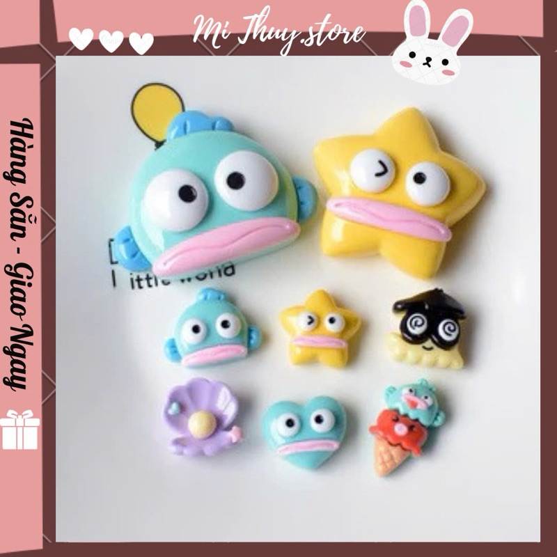 Mi Thuy Store Bộ charm sticker jibit gắn dép chủ đề Cá hề vô tri môi trề | Shopee Việt Nam