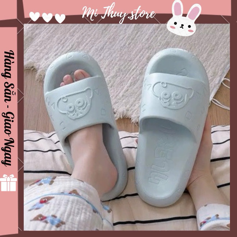 Mi Thuy Store Dép lê dép quai ngang nam nữ trendy hình chú bé shin nhiều màu nhựa EVA mềm DÉP LÊ ...