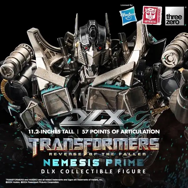 ThreeZero DLX Optimus Prime, Nemesis Prime (Transformers: Revenge of ...