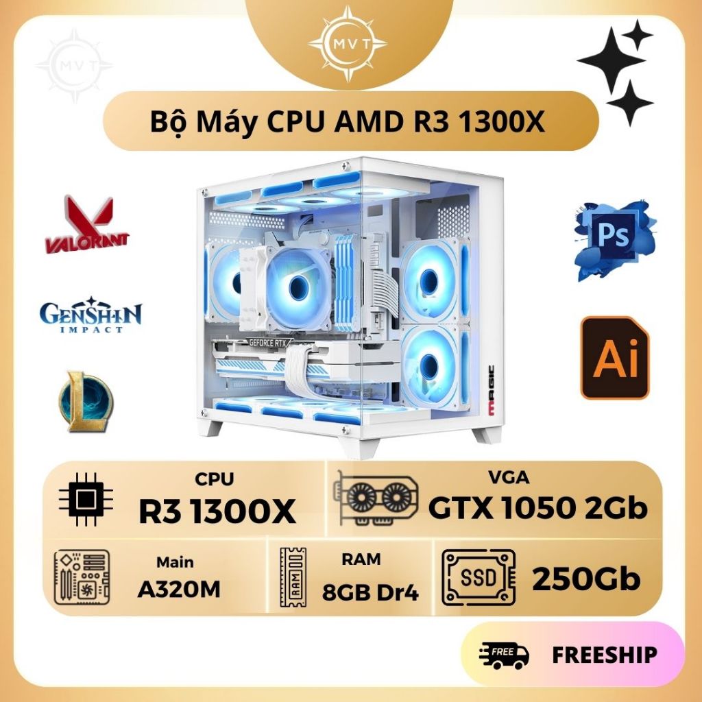 Bộ PC AMD R3 1300X Lẻ | Shopee Việt Nam